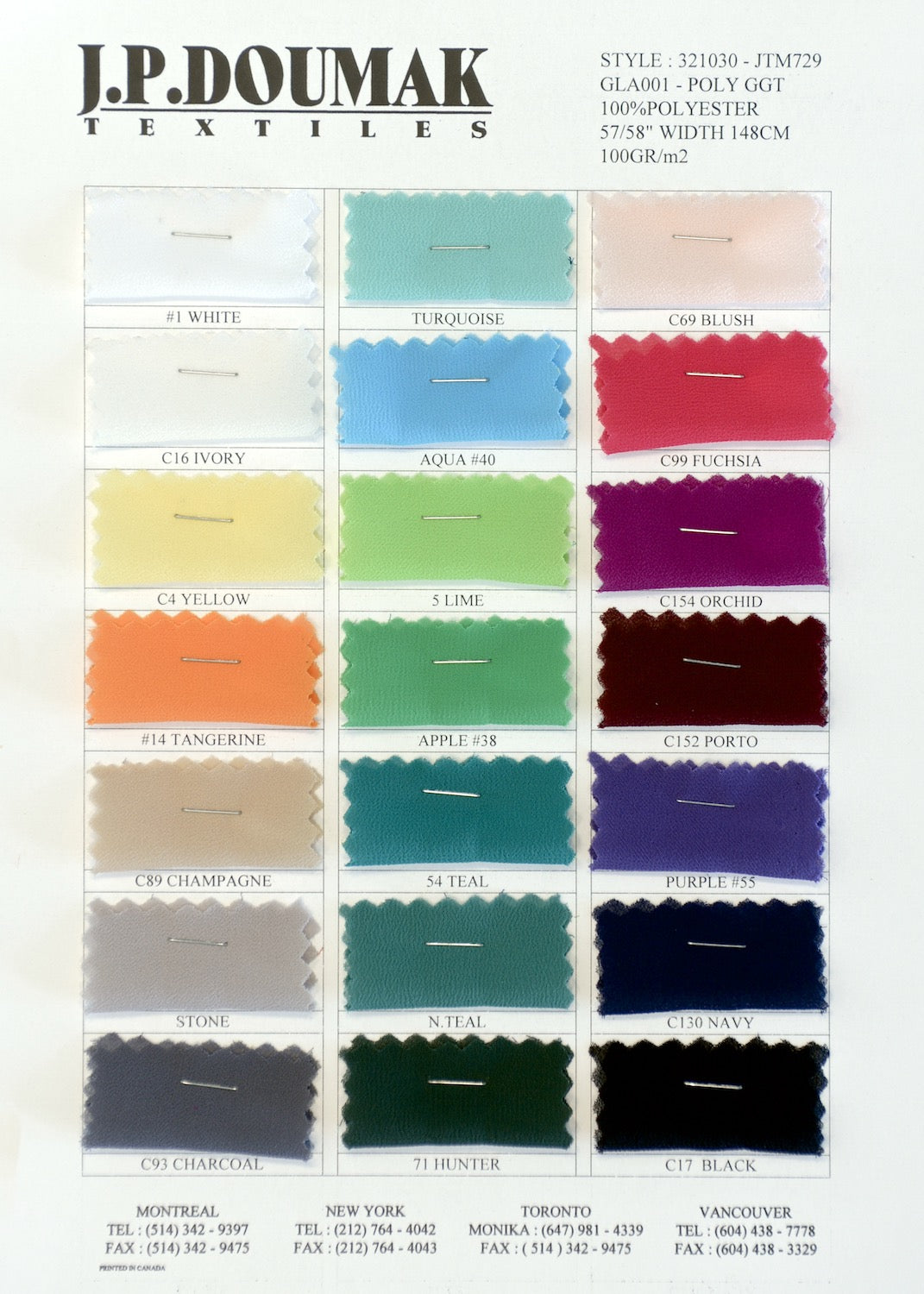 321030 TM729 POLY GGT – J.P.Doumak textiles