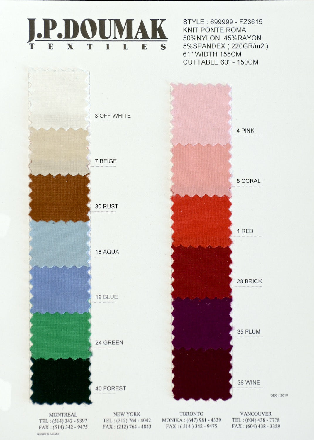 699999 FZ3615 – J.P.Doumak textiles